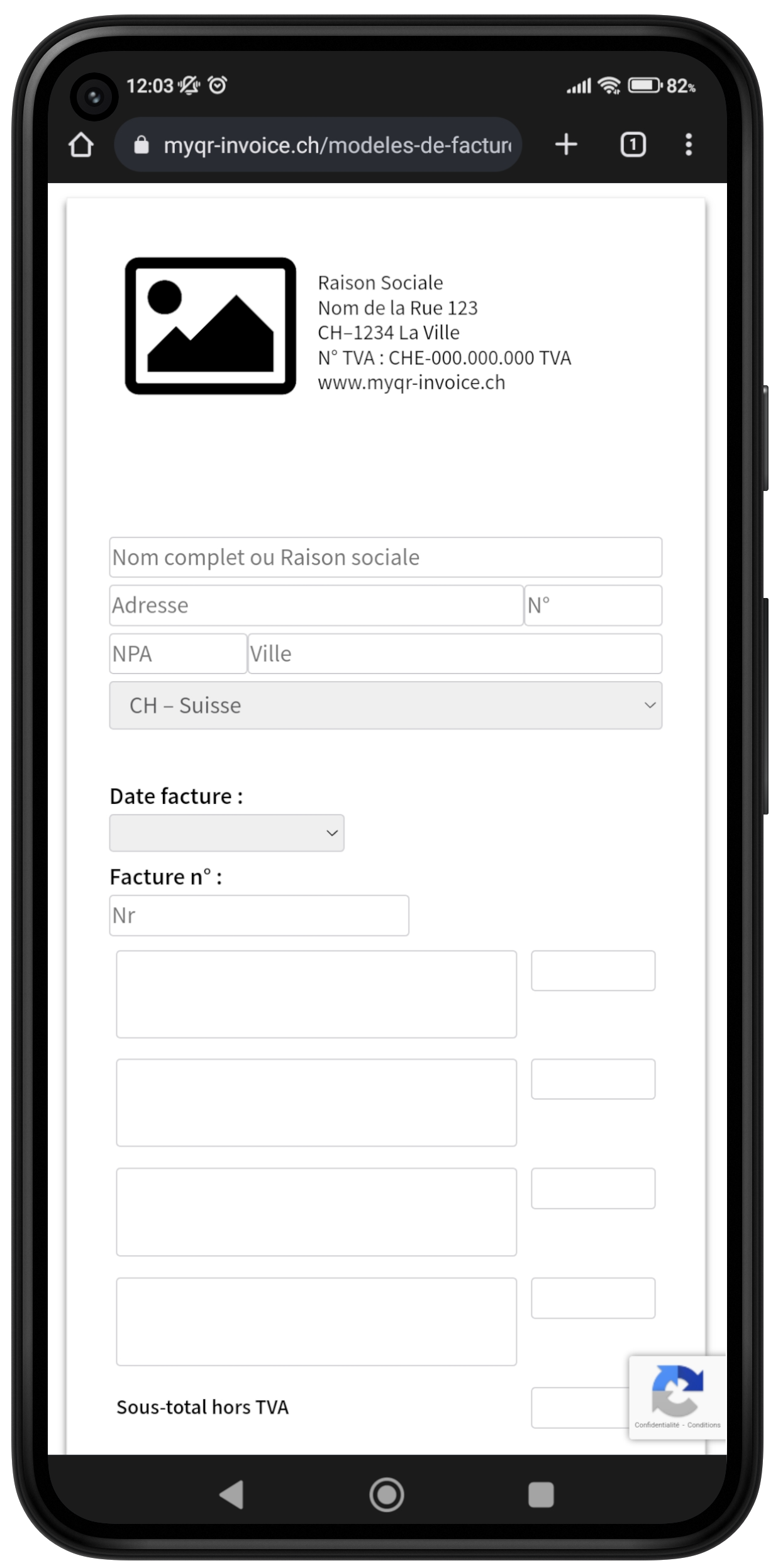 Générateur de facture QR Suisse en ligne - myQR-invoice